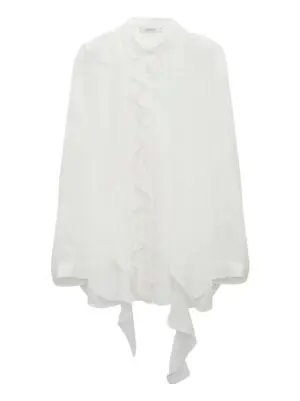 Dorothee Schumacher Striped Ruffled Blouse - White