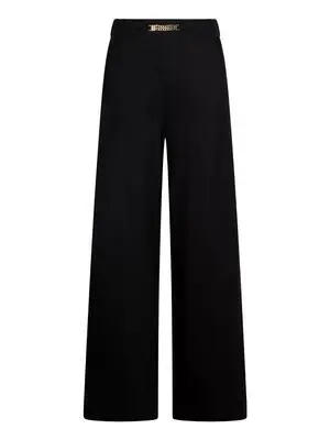 Liu Jo Chain-detail Knitted Trousers - Black