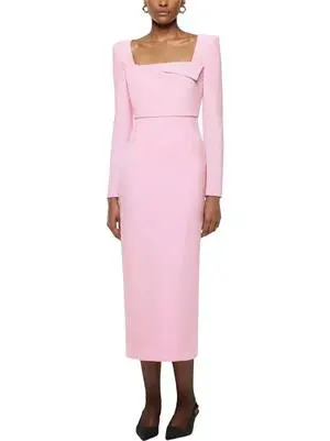 Roland Mouret Origami Midi Dress - Pink