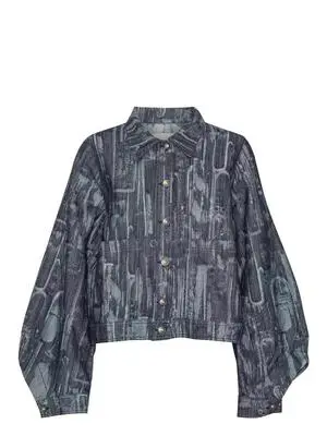 Henrik Vibskov Printed Denim Jacket - Blue