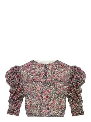 MARANT ETOILE Silva Floral-pattern Blouse - Red