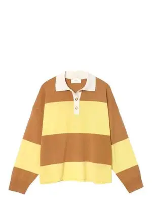 Xirena Striped Polo Shirt - Brown