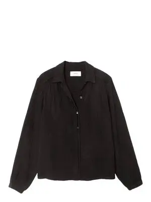 Xirena Julianne Gathered Shirt - Black