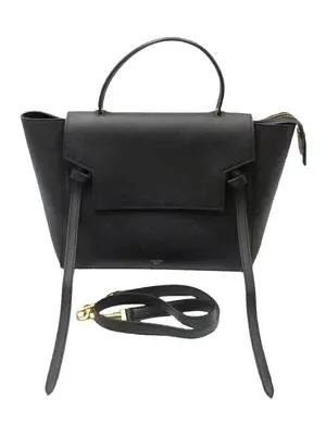 Celine Leather Shoulder Bag - Black
