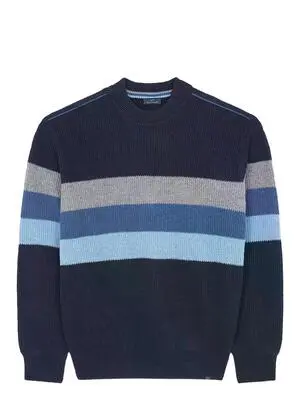 Paul & Shark Striped Crew-neck Sweater - Blue