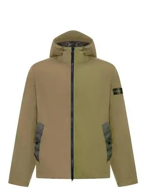 Stone Island Hooded Zip-up Jacket - Green