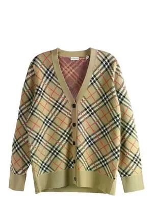 Burberry Check-pattern Cardigan - Neutrals