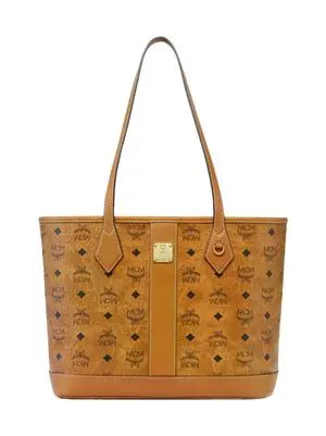 Mcm Monogram-print Tote Bag - Brown
