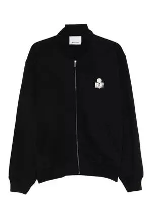 MARANT Zip-up Logo Sweater - Black