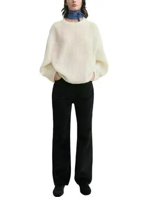TOTEME Ribbed Knit Sweater Neutrals
