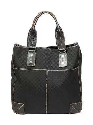 Celine Macadam-print Tote Bag - Black