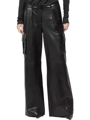 JACOB LEE Cargo-pocket Palazzo Pants - Black