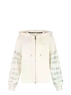 Liu Jo Studded Zip-up Hoodie - Neutrals