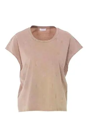Liu Jo Strass-details T-shirt - Pink