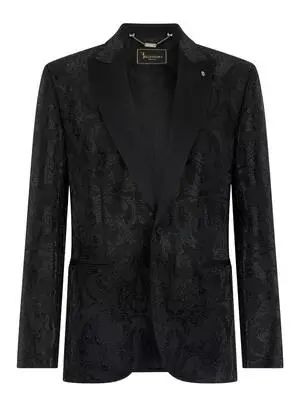 BILLIONAIRE Brocade Strass Blazer - Black