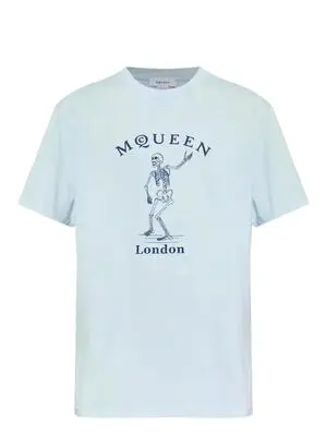 Alexander McQueen Skeleton-print T-shirt - Blue
