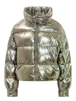 Michael Kors Metallic Puffer Jacket - Grey