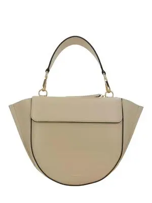 WANDLER Small Hortensia Leather Tote - Neutrals