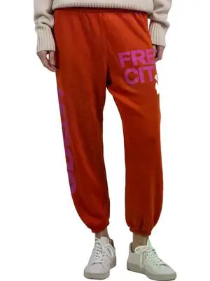 FREECITY Logo-print Track Pants - Orange