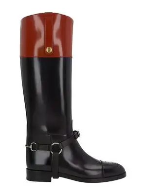Gucci Harness-detail Knee Boots - Black