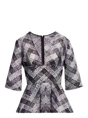 ELIE SAAB Chevron Peplum Blouse