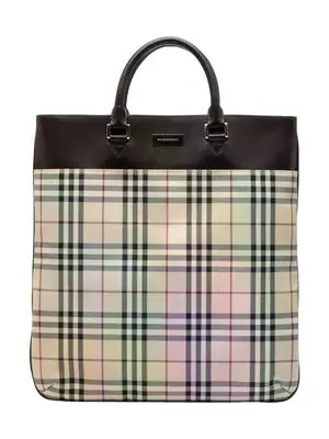 Burberry House Check Canvas Tote Bag - Brown