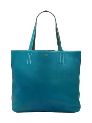 Hermès 2011 Clemence Double Sens 45 Tote Bag - Blue