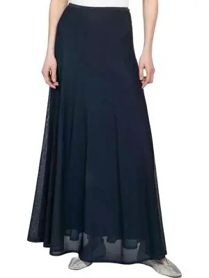 Brandon Maxwell Mesh Maxi Skirt - Blue