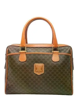 Celine 1994 Macadam Coated Canvas Handbag - Brown