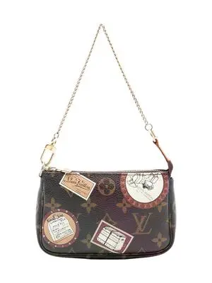 LOUIS VUITTON Monogram Trunks And Bags Patch Mini Pochette Accessoires - Brown