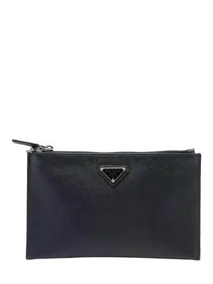 Prada Saffiano Clutch Bag - Black
