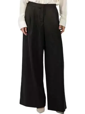 Dusan Pleated Palazzo Pants - Brown