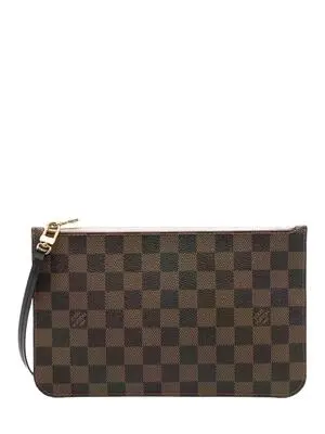 LOUIS VUITTON Damier Ebene Neverfull Mm Pouch - Brown