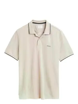 Gant Piped Polo Shirt - Neutrals