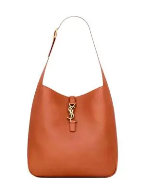 Saint Laurent Large Le 5 À 7 Buckle Leather Shoulder Bag - Orange