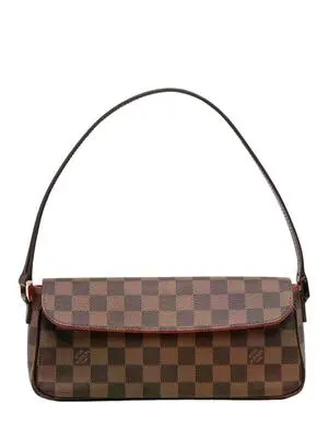 LOUIS VUITTON 2002 Damier Ebene Recoleta Shoulder Bag - Brown