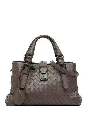 Bottega Veneta Mini Nappa Intrecciato Roma Satchel - Brown