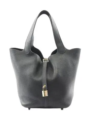 Hermès 2022 Clemence Picotin Lock 22 Handbag - Black