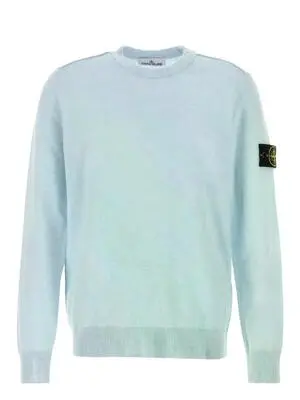 Stone Island Logo-patch Wool Sweater - Blue