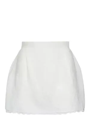 Magda Butrym Embroidered Mini Skirt - White