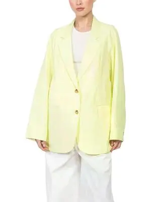 FORTE_FORTE Notched-lapel Blazer - Yellow
