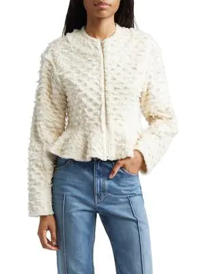 Ulla Johnson Rosalind Cotton Peplum Jacket - Ivory