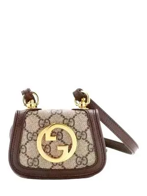 Gucci Blondie Nm Card Case Wallet With Strap - Brown