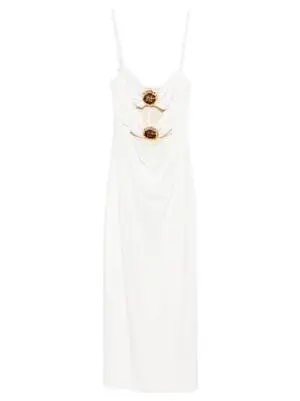 PatBO Embellished Cut-out Midi Dress - White