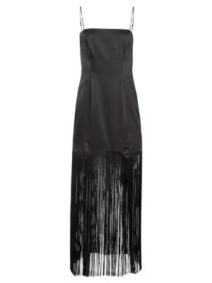 Fleur Du Mal Fringe Maxi Dress - Black