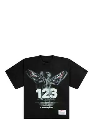 RIVINGTON ROI REBIS Wings-print T-shirt - Black