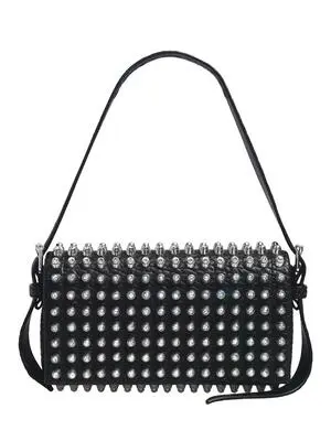 Alexander Wang Slim Ricco Crown Studded Leather Shoulder Bag - Black