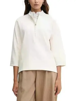 JOOP! Embroidered Zip Blouse - White