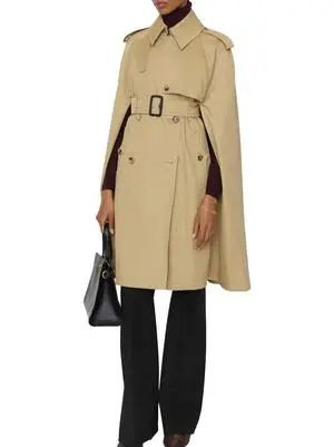 Burberry Gabardine Belmont Trench Cape - Beige