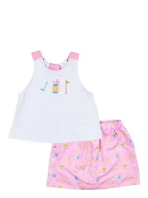 FLORENCE EISEMAN Top And Skort Set - Pink/multi